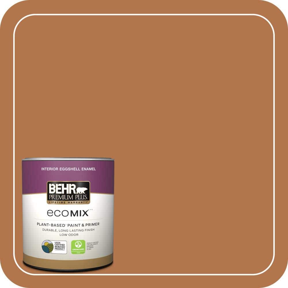 BEHR PREMIUM PLUS 1 qt. #PMD-41 Copper Mine Eggshell Enamel EcoMix ...