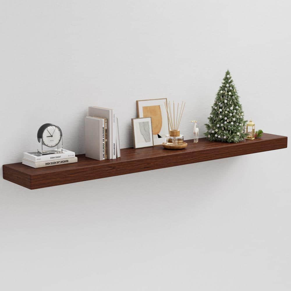 QueenFun 48 in. W x 2 in. H x 8 in. D MDF Rectangular Wall Shelf in ...