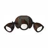 Defiant 3-Light Integrated LED Outdoor Bronze Dusk to Dawn Security ...
