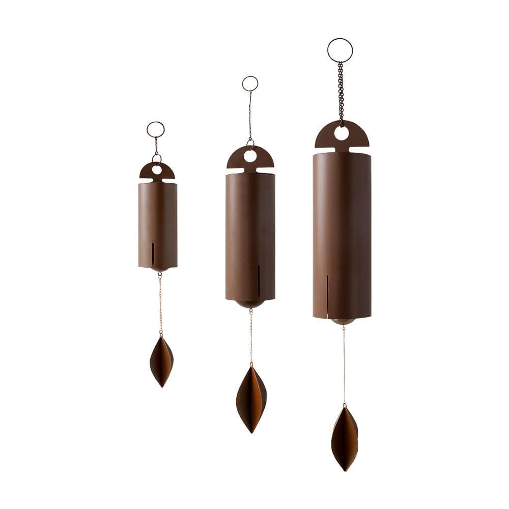 Watnature 3-Piece Stainless Steel Deep Serenity Bell Wind Chimes with 3 ...