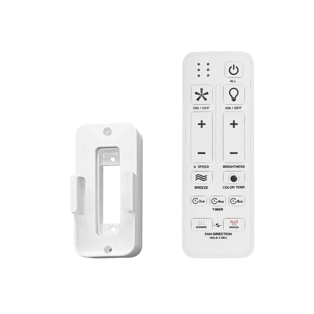 Black 6-Speed Damp Rated Dorsey Ceiling Fan Remote Control with Dimmer ...