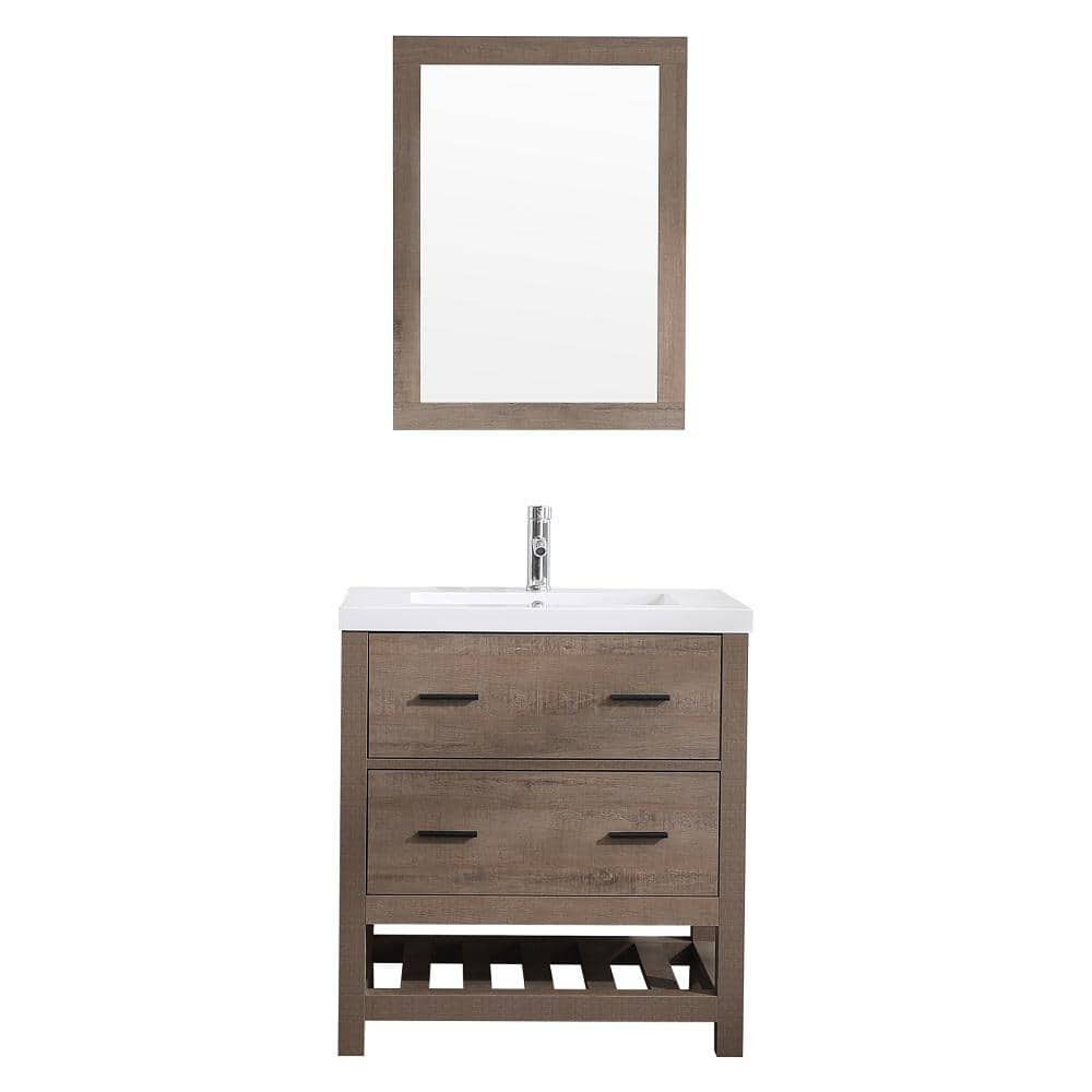 30 in. W x 21 in. D x 31.5 in. H Single Sink Freestanding Bathroom ...
