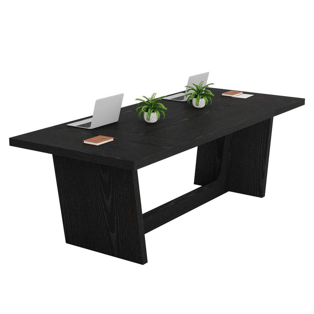 Have a question about BYBLIGHT Moronia 70.9 in. Rectangle Black Wood ...