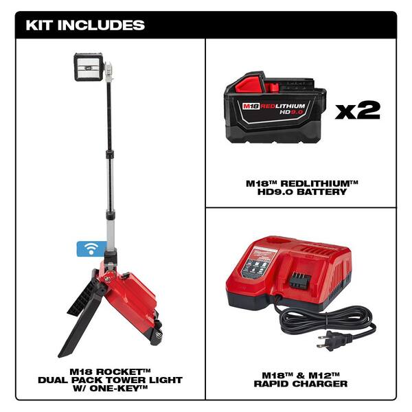 Milwaukee M18 Led Remote Stand Light W One Key | Shelly Lighting