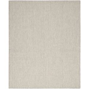 Nourison Courtyard Ivory/Silver 10 ft. x 14 ft. All-over design ...