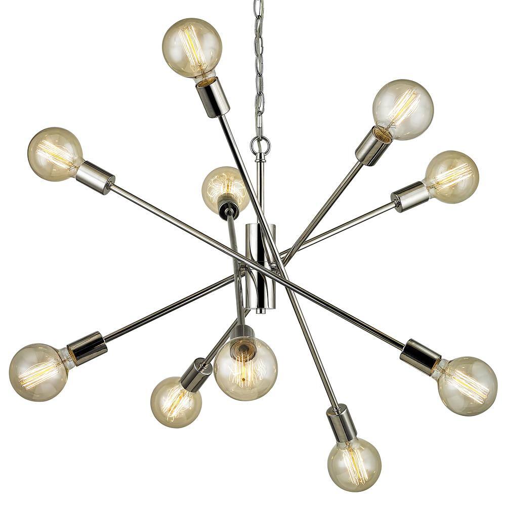 Fifth and Main Lighting Fife 10-Light Polished Nickel Pendant HD-1690 ...