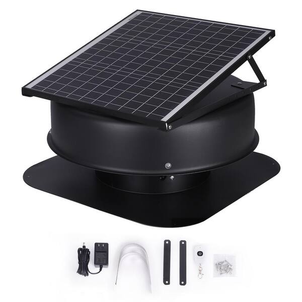 VEVOR 22 In Solar Attic Fan 40 W 1230 CFM Large Air Flow Solar Roof