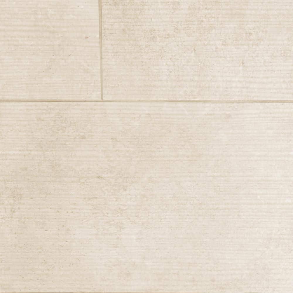 Jeffrey Court Wavey Cream 8 in. x 48 in. Matte Porcelain Floor and Wall ...