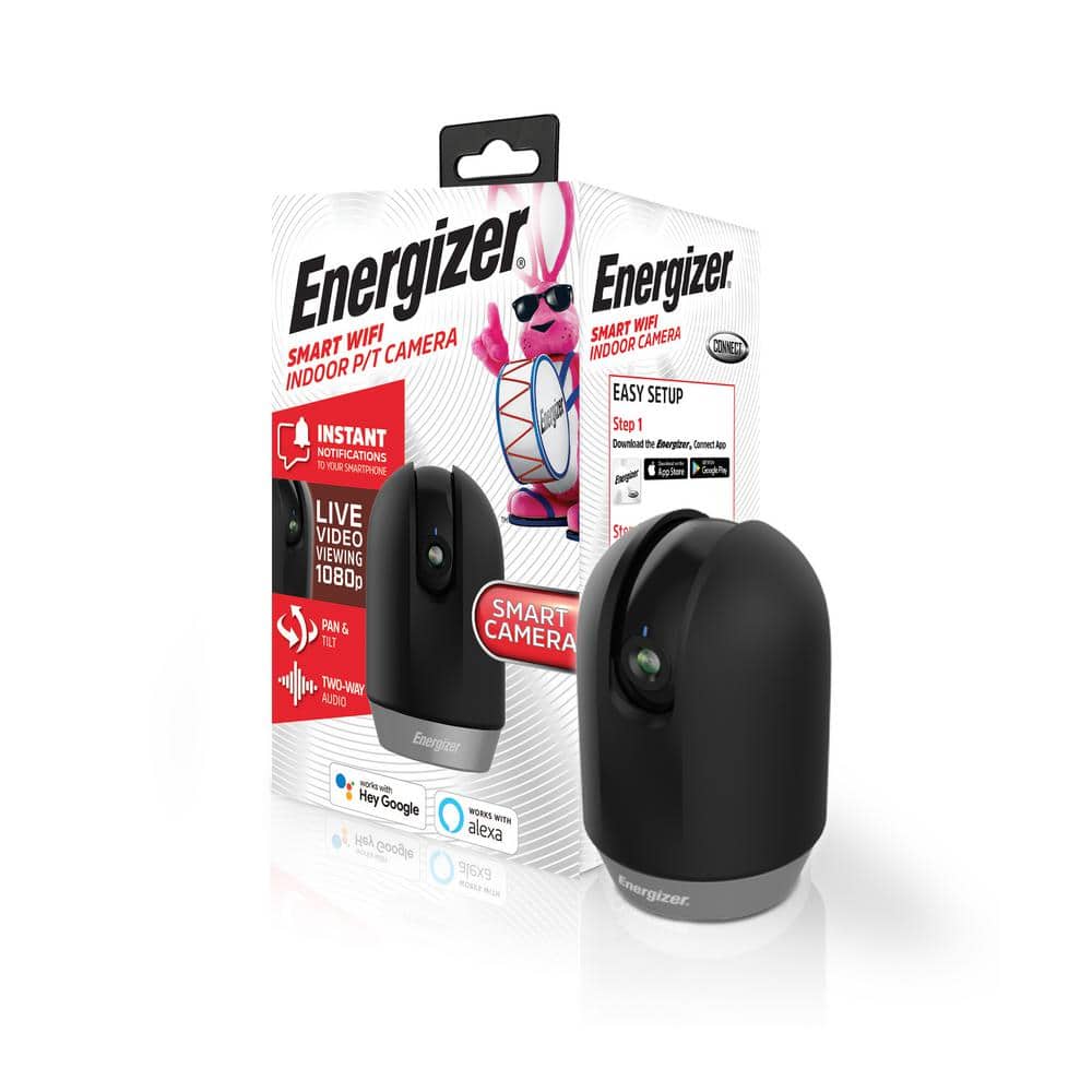 Energizer Wired 1080p Smart Indoor Pan and Tilt Security Camera EIP1 ...