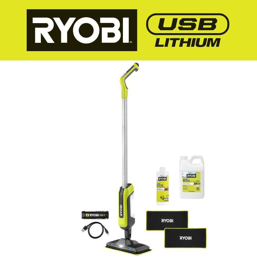 Reviews for RYOBI USB Lithium Cordless Agitating Spray Mop Kit with ...