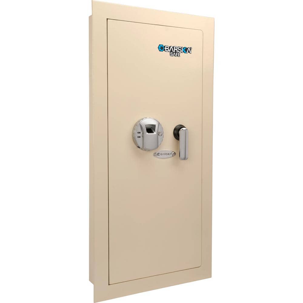 BARSKA Large Biometric Wall Safe Left Opening AX12880 - The Home Depot