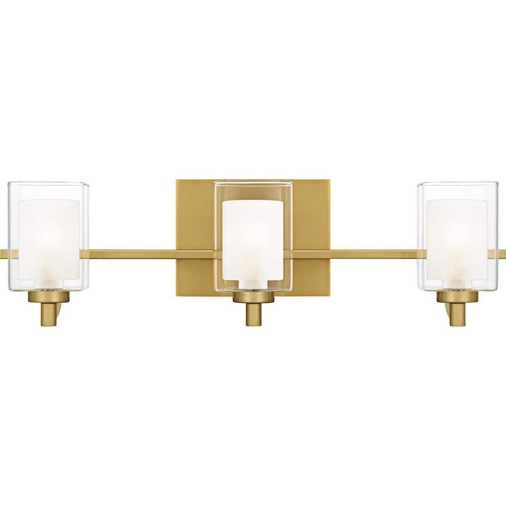 Quoizel Kolt 21 in. 3-Light Brushed Gold Vanity Light KLT8603BRGLED - The Home Depot