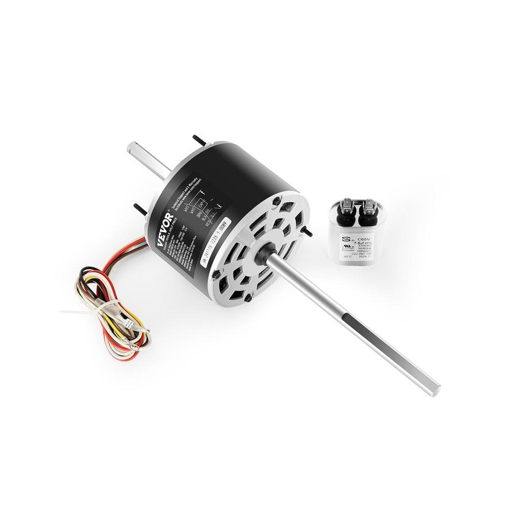 VEVOR 1/3 HP RV Air Conditioner Motor with Capacitor, AC115 V 3 A, 1675 ...