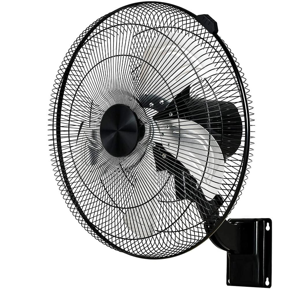 Amucolo 18 in. Indoor Black 5-Speed Oscillating Wall Mounted Fan DHS ...