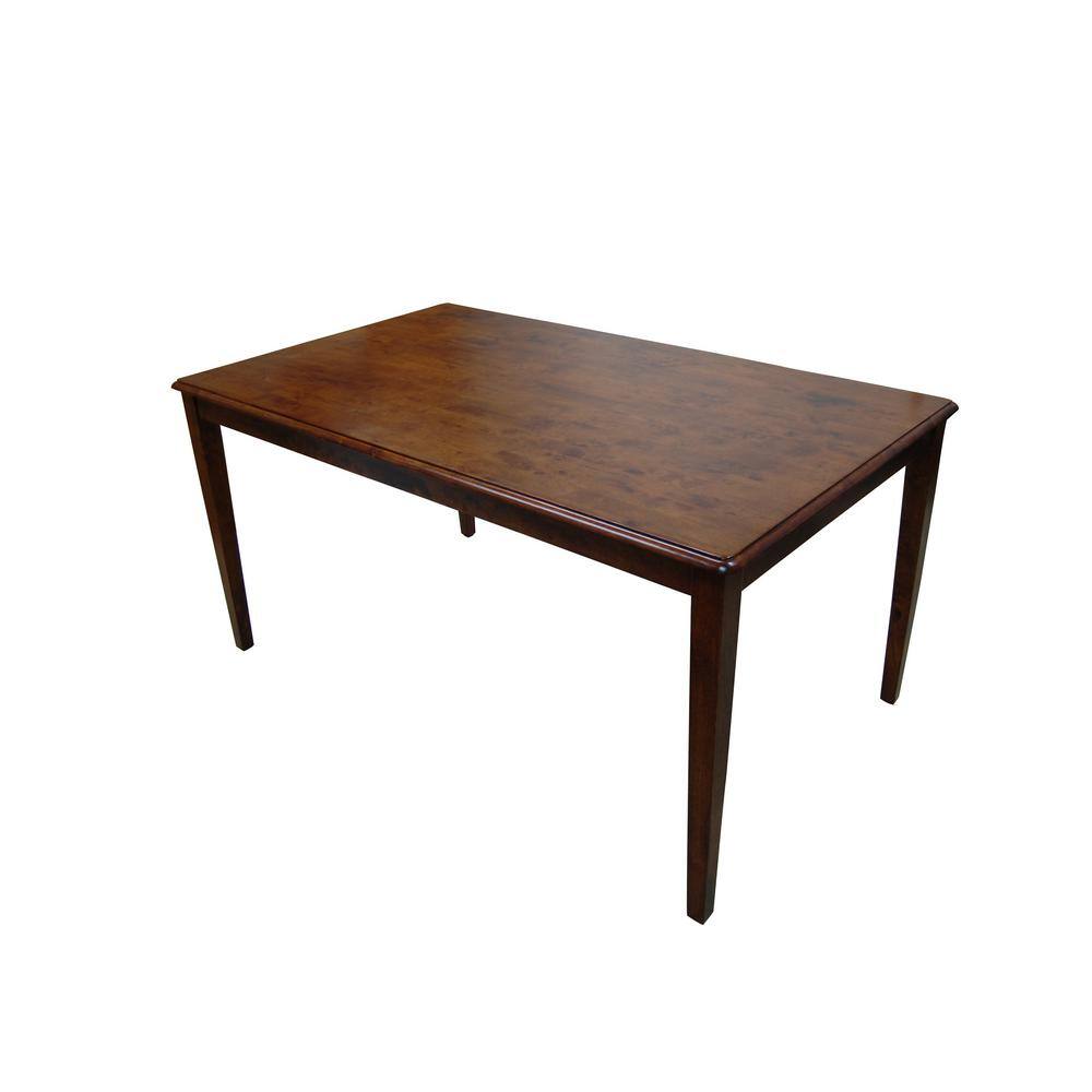 Boraam Shaker 36 in. Rectangular Dining Table Hardwood Top in Walnut ...