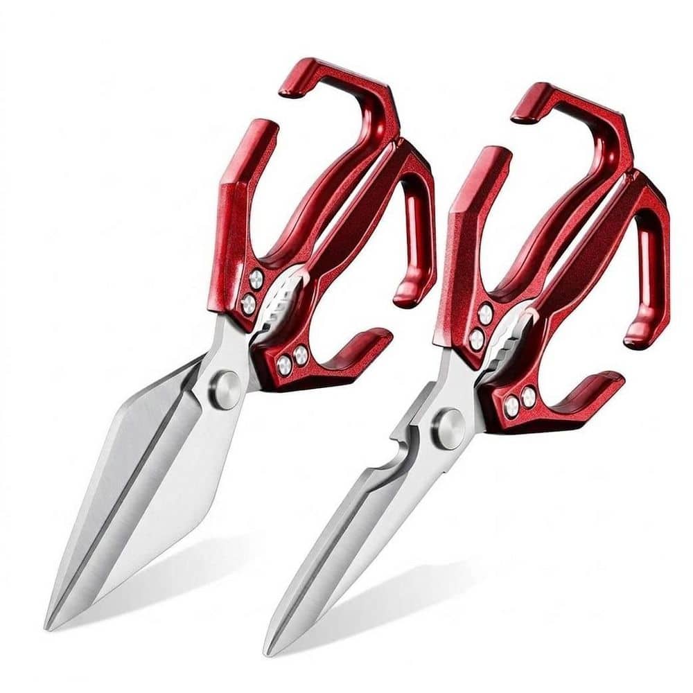 LAIFUCAM 2-Pack Heavy Duty Stainless Steel Kitchen Scissors Set Kitchen ...