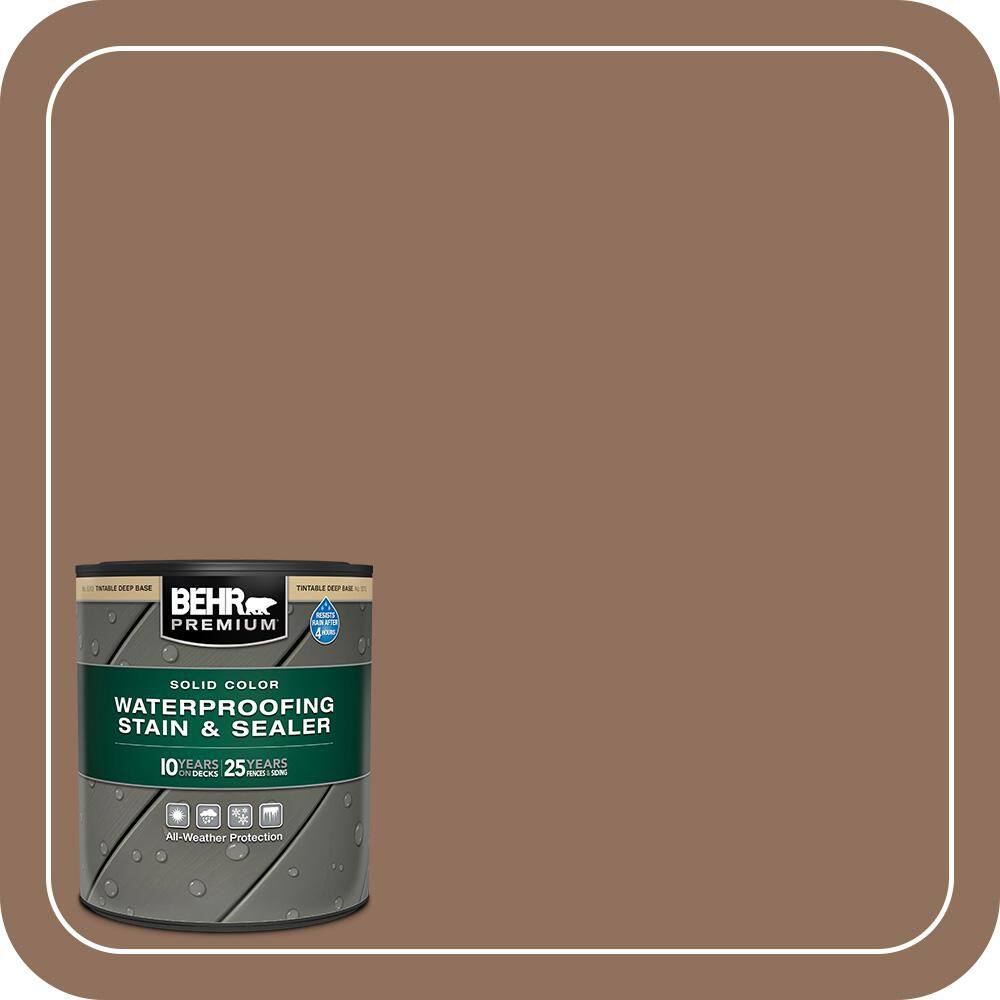 BEHR PREMIUM 1 qt. #N240-6 Wild Mustang Solid Color Waterproofing ...