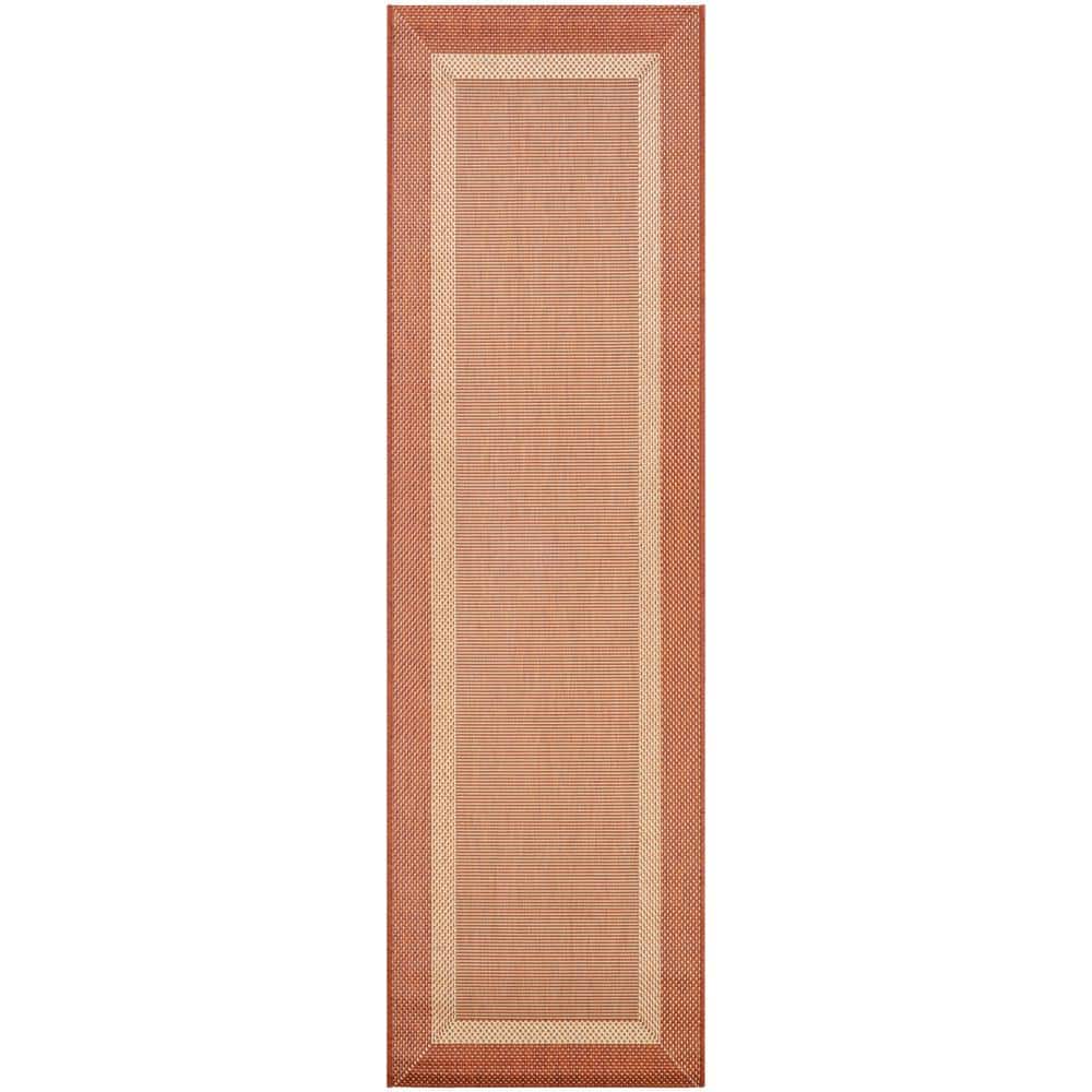 Couristan Recife Stria Texture Natural-Terracotta 2 ft. x 8 ft. Indoor ...