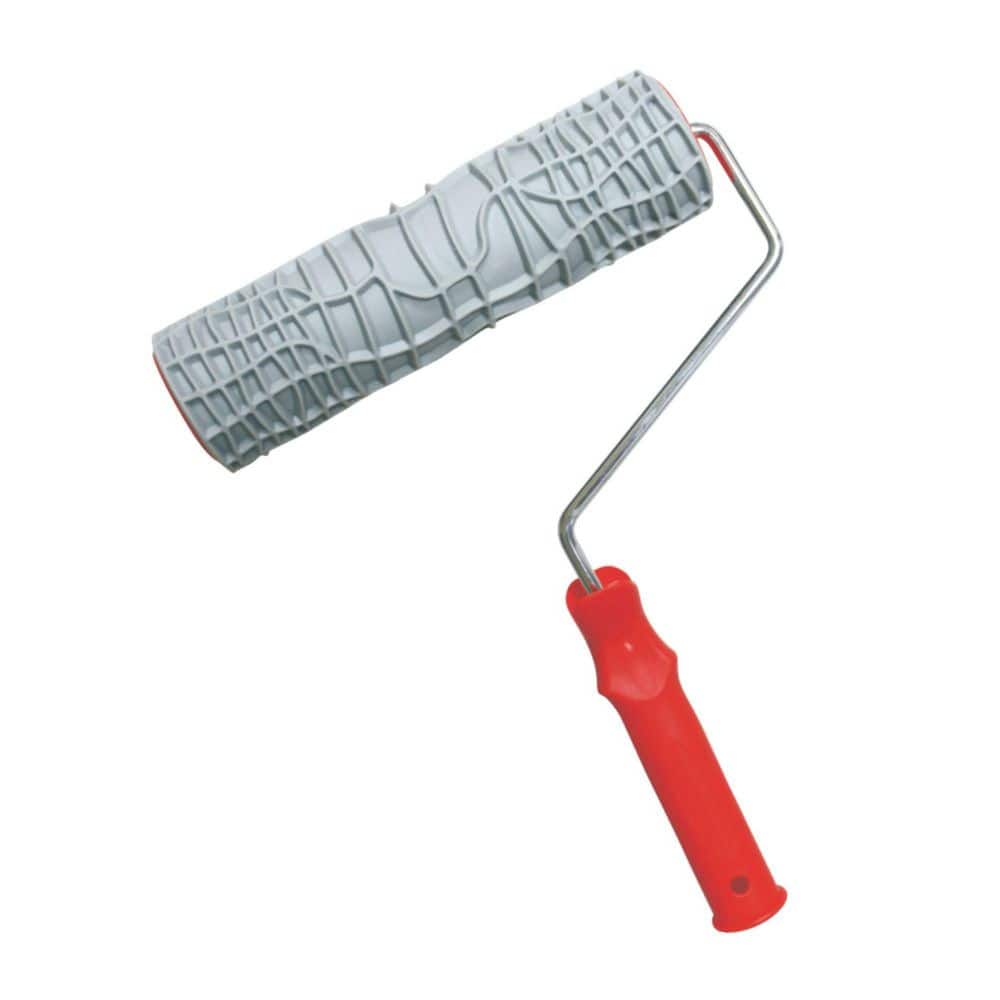 xinyoec 10 in. Textured Paint Concrete Roller Stamps for Wall Art ...