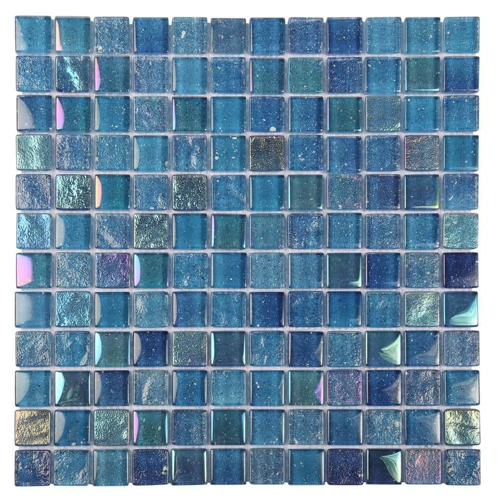 Ivy Hill Tile Angel Dust Blue 4 in. x 0.31 in. Polished Glass Wall ...