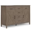 Simpli Home Ela Smoky Brown Solid Wood and Pine 54 in. x 18 in ...