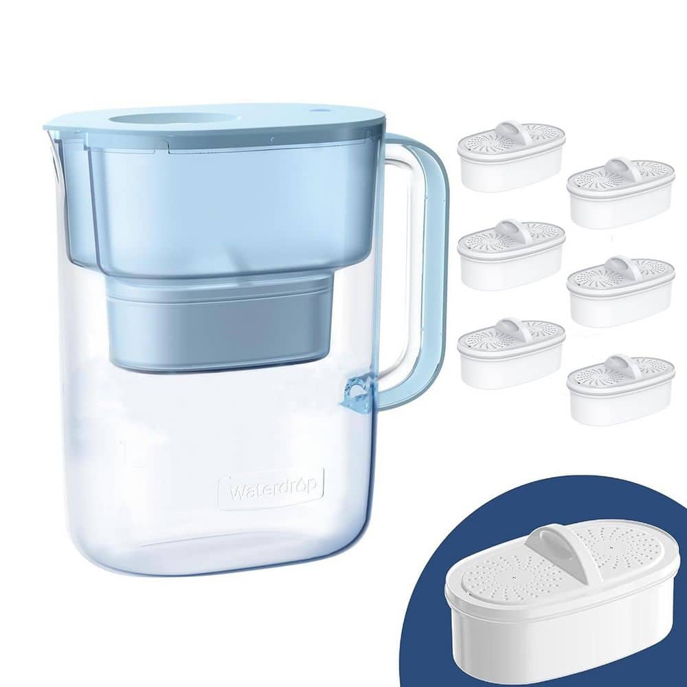 Waterdrop 200-Gallon Long-Life Lucid 10-Cup Water Filter Pitcher and WD ...