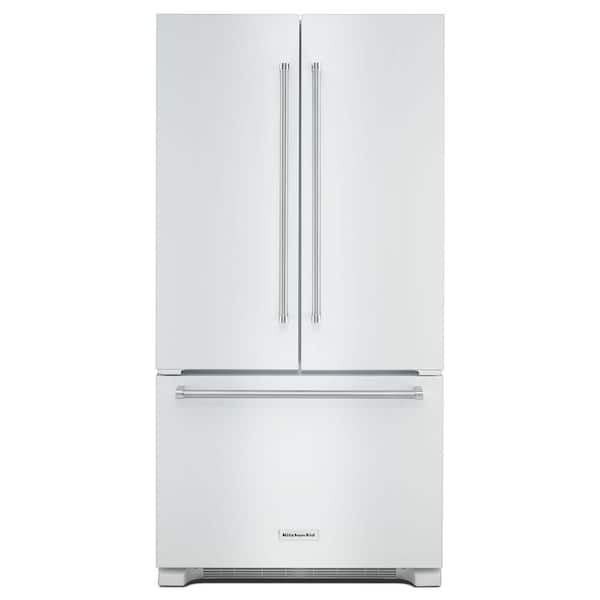 KitchenAid 21.9 cu. ft. French Door Refrigerator in White, Counter ...