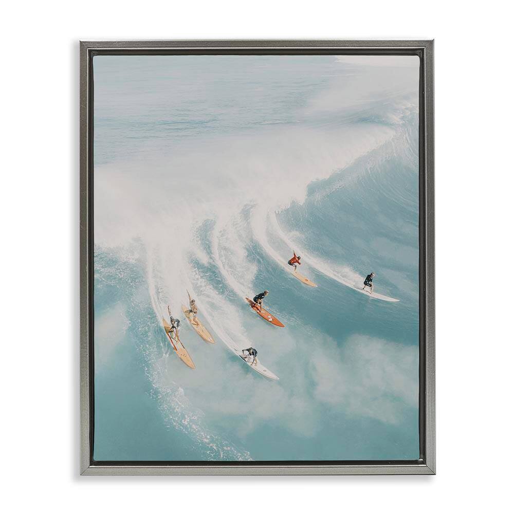 Stupell Industries Surfing Race Seascape by LSR Design Studio Gray ...