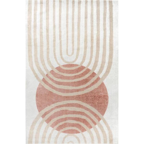 nuLOOM Shandra Blush 10 ft. x 14 ft. Abstract Sky Area Rug LPBL20A ...