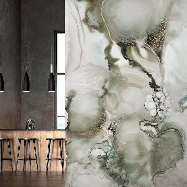 Veer Decor Onyx Flow Gray Wall Mural 8253-AO3 - The Home Depot