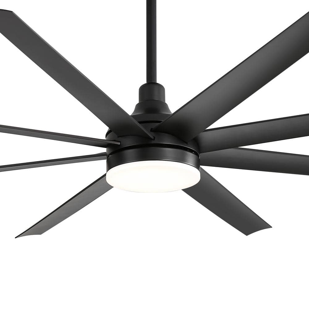 Flashwind Aaron 6 ft. Indoor Black Ceiling Fans with Light, Integrated ...