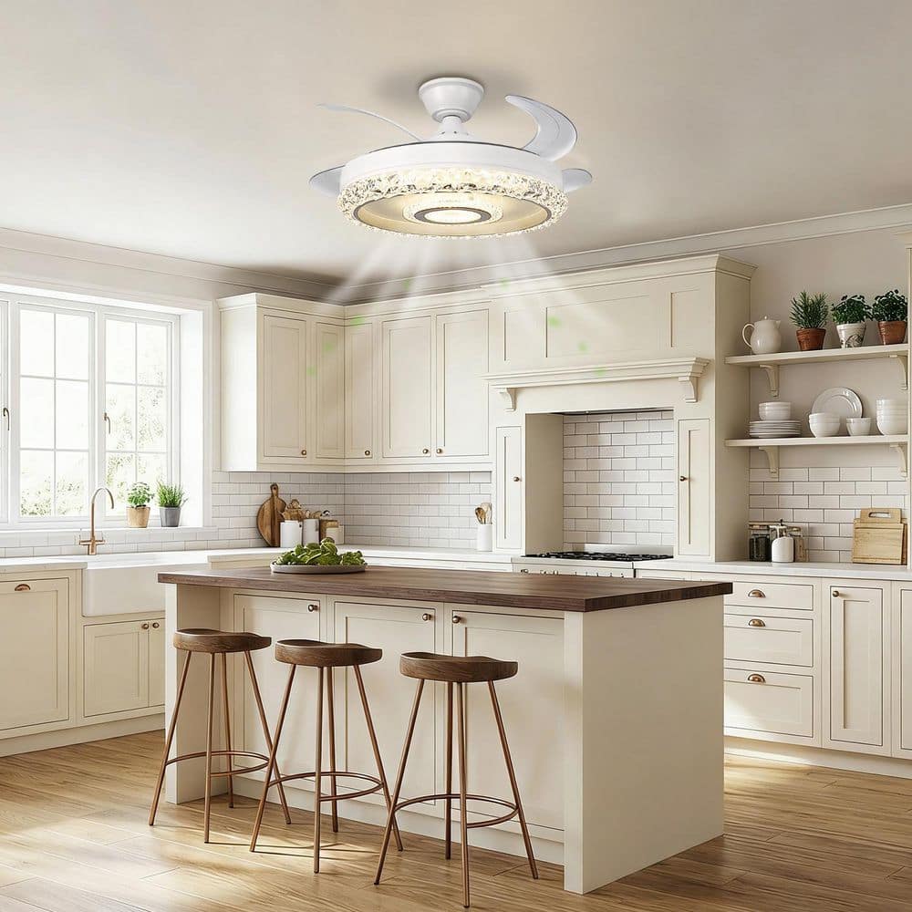 Emeritpro 42 in. 38-Watt 3-Blade Standard Flush Mount Ceiling Fans with ...