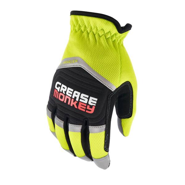 Grease Monkey Tool Handler High VIS Glove with Touchscreen Medium 25286 ...
