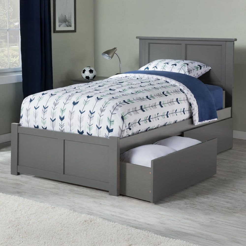 Reviews for AFI Madison Grey Solid Wood Frame Twin Platform Bed with ...