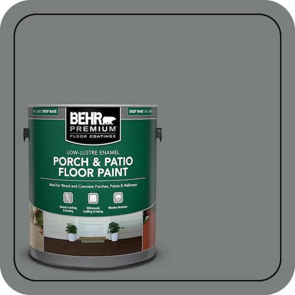 BEHR PREMIUM 1 gal. #PPU25-18 Shutter Gray Low-Lustre Enamel Interior ...