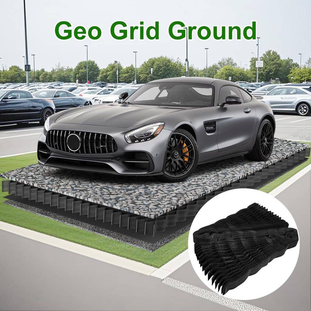 Wellco 10 ft. x 16.5 ft. x 2 in. Plastic Ground Geo Grid for Parking ...