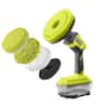 RYOBI ONE+ 18V Cordless Power Scrubber (Tool Only) with 6 in. 4-Piece ...