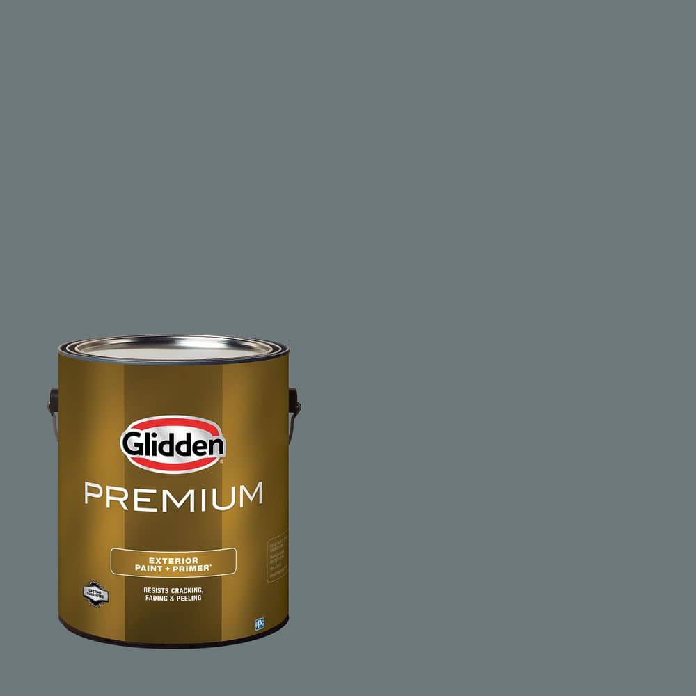 Glidden Premium 1 gal. PPG1036-6 Phantom Semi-Gloss Exterior Latex ...