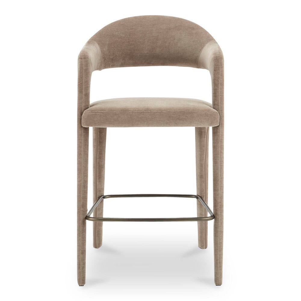 NADAAL STUDIOS Bryn Camel Fabric Bar Stool with Metal Frame YM-1011-21 ...