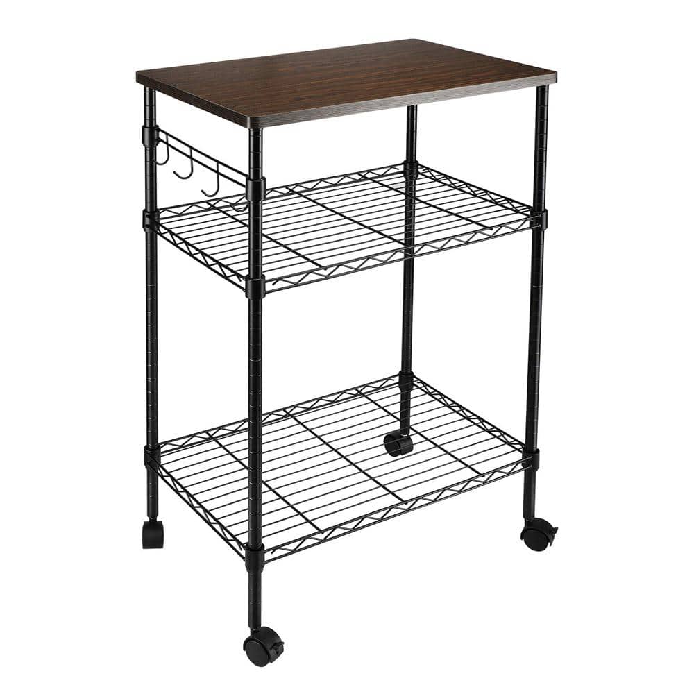 Karl home 4-Wheeled Metal Multi-functional Kitchen Utility Cart in ...