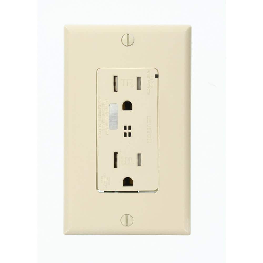 Leviton Decora Plus 15 Amp 125 V Surge Tamper Resistant Duplex Outlet ...