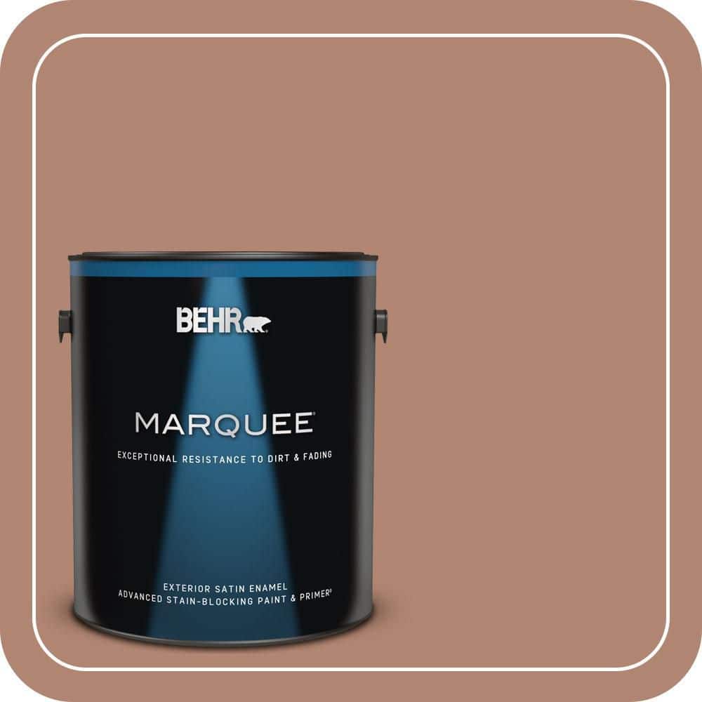 BEHR MARQUEE 1 gal. #220F-5 Light Mocha Satin Enamel Exterior Paint ...