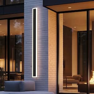 YANSUN 39 in. 30-Watt Black Outdoor Linear Waterproof 3000/4500/6000K ...