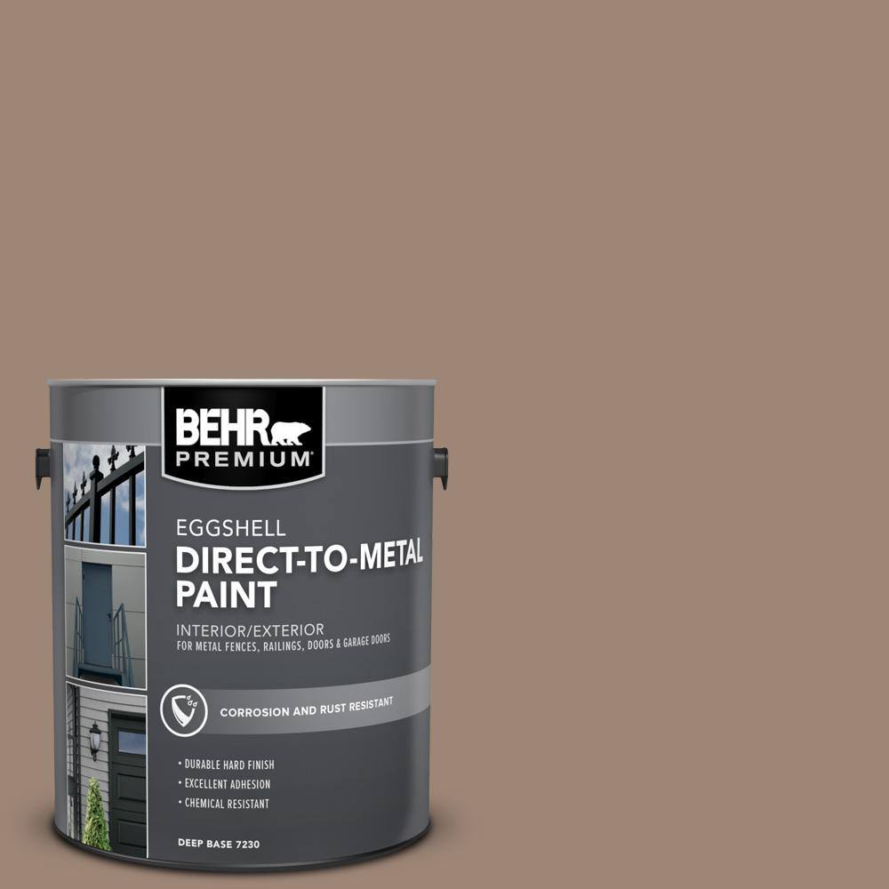 BEHR PREMIUM 1 gal. #PPU5-16 Earthnut Eggshell Direct to Metal Interior ...