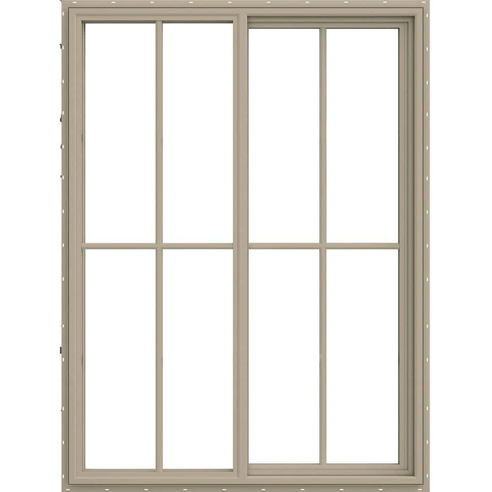 JELD-WEN 36 in. x 48 in. V4500 Left-Hand Sliding Vinyl Window with ...