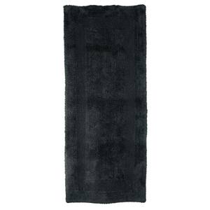 Lavish Home Taupe 2 ft. x 5 ft. Cotton Reversible Extra Long Bath Rug ...