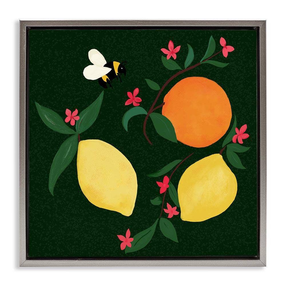 Stupell Industries Citrus and Bumble Bee by Michelle Ingari Designs ...