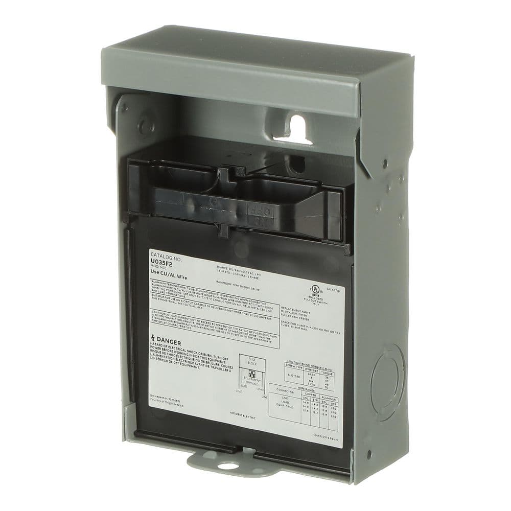 Midwest Electric Products 30-Amp 120/240-Volt Fused AC Disconnect ...