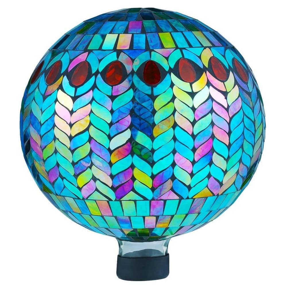 Mosaic Glass Gazing Ball Outdoor Gazing Globe, Handmade Reflective Ball ...