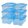 IRIS 12-Qt. Stack and Pull Storage Box in Trans Blue (6-Pack) 585051 ...